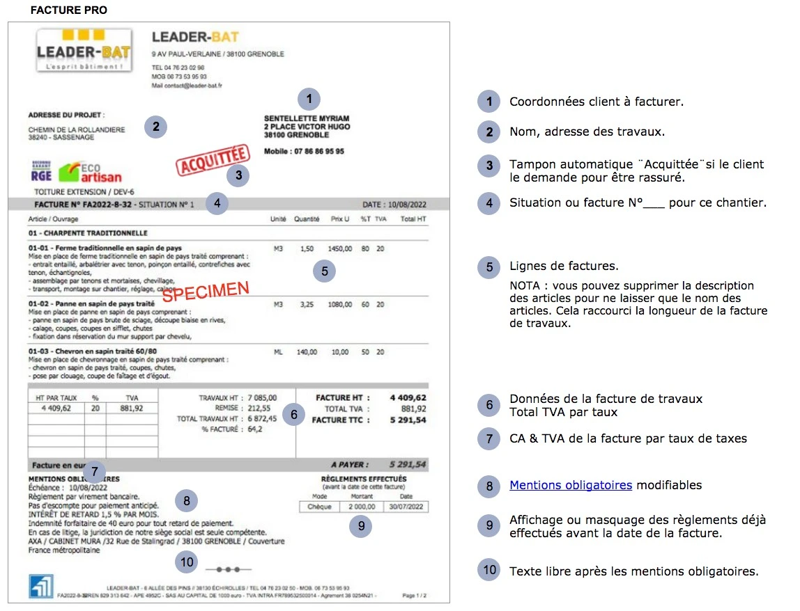 Comment bien faire une facture dans le batiment et le BTP